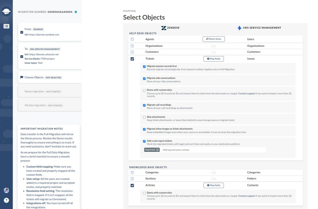 Jira Service Management Data Migration Checklist | HDM