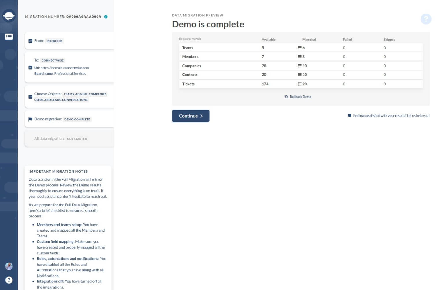 Getting Started with ConnectWise Data Migration