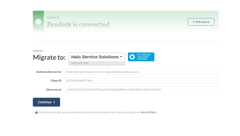Liste de contrôle de migration de données Simple Halo Service Solutions